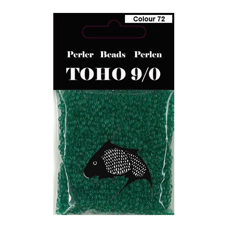 TOHO perler 9/0 farve nr. 72 grøn transparent 40g
